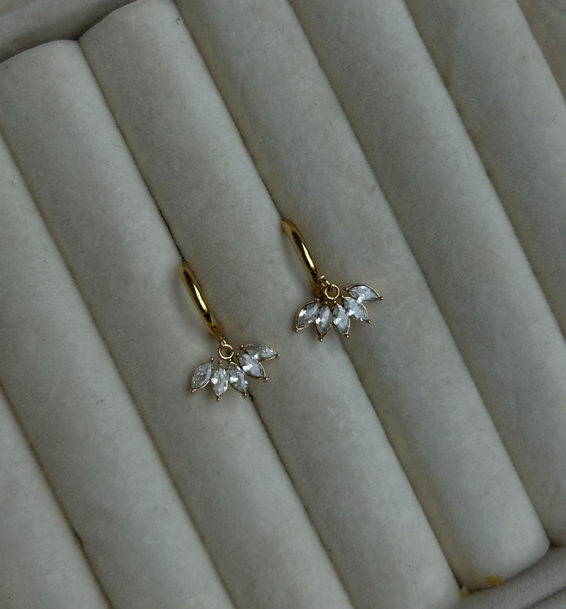 Luna Petal Hoops – Trinkets By Mi